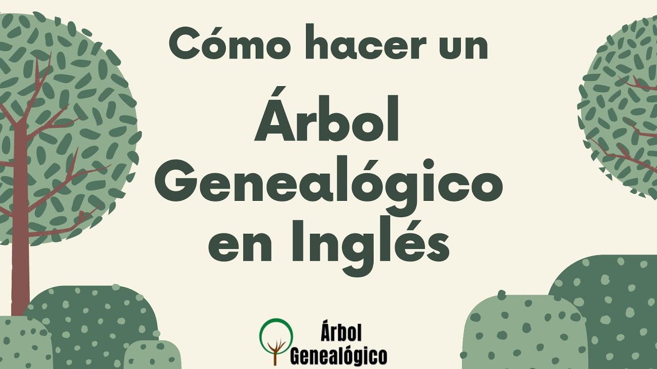 1️⃣ Árbol Genealógico En Inglés - Family Tree In English | >>